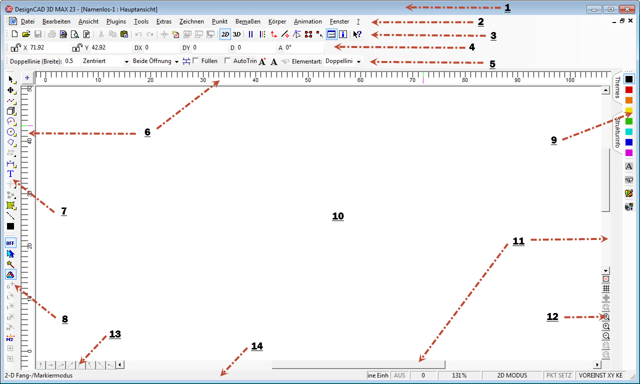 Benutzeroberfläche | DesignCAD / DC Toolkit